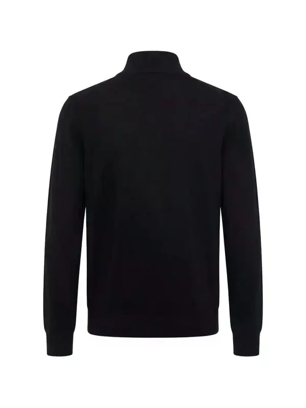 BOSS Zip-neck Sweater In Wool, Silk And Cashmere