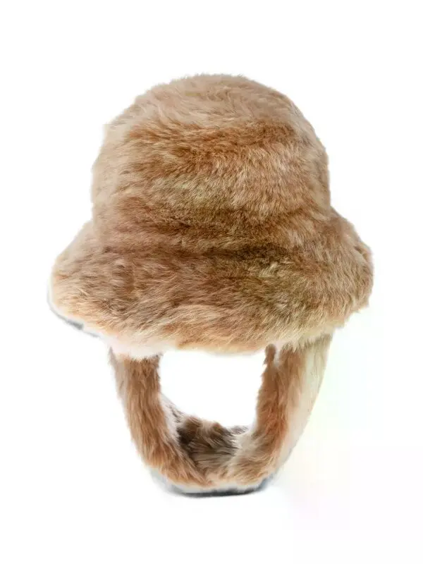 Loewe Lop Hat In Shearling - Brown