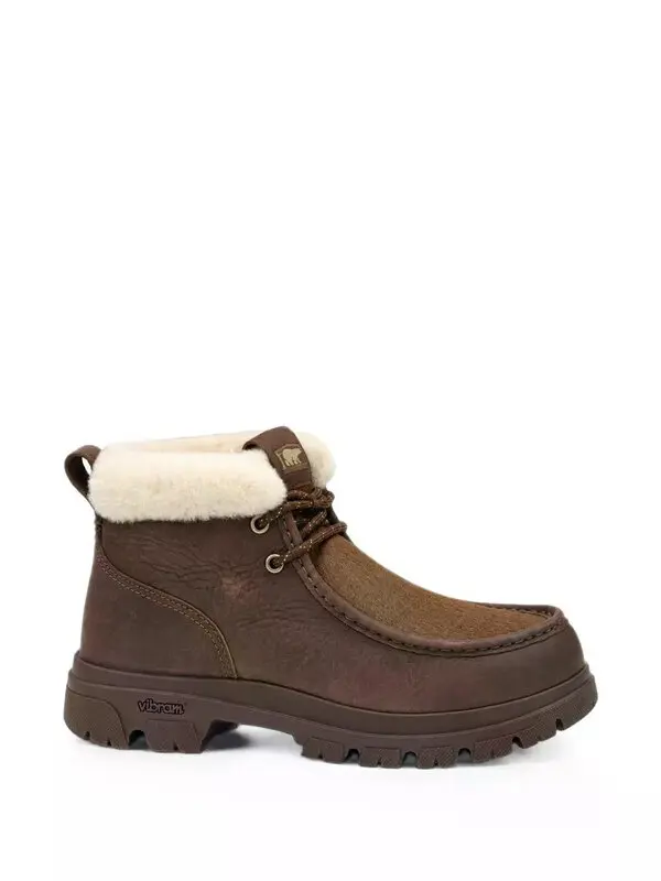 Sorel Shearling-trim Leather Ankle Boots