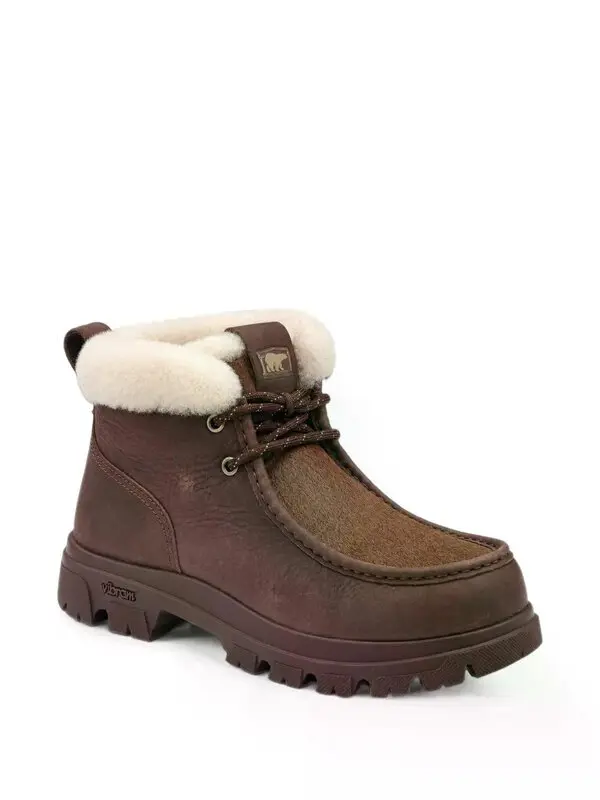Sorel Shearling-trim Leather Ankle Boots