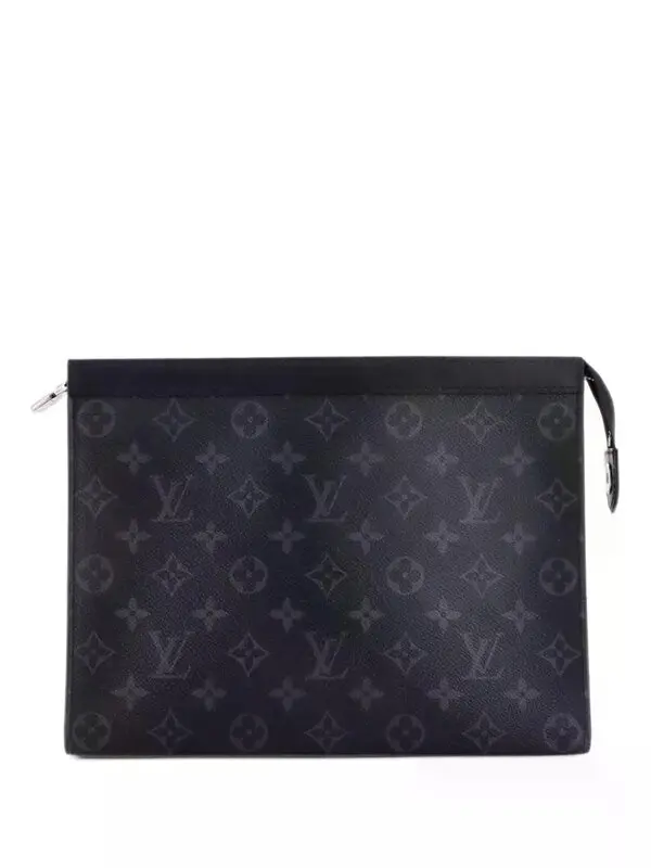 LOUIS VUITTON Pochette Voyage Monogram Eclipse Canvas Mm Clutch Bag