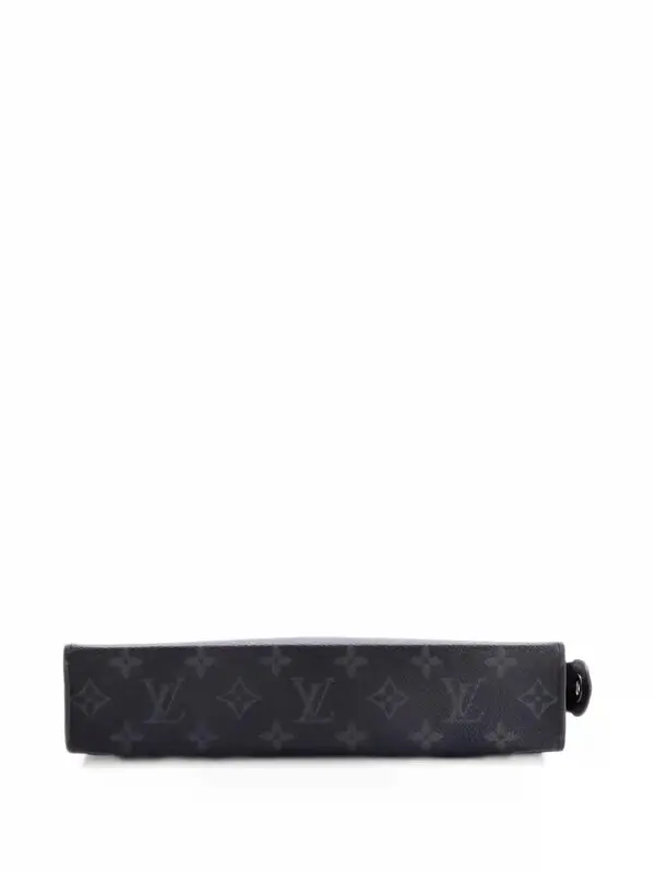LOUIS VUITTON Pochette Voyage Monogram Eclipse Canvas Mm Clutch Bag