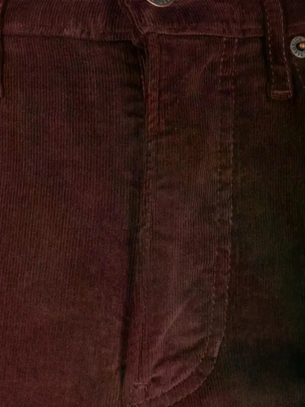 Veronica Beard Carson Corduroy Flared Jeans - Red