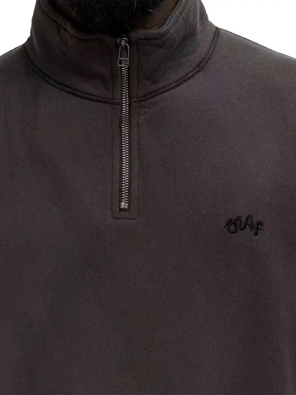 OLAF Logo-embroidered Quarter-zip Sweatshirt