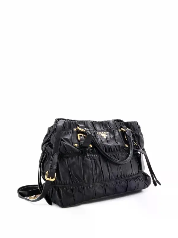 Prada Gaufre Convertible Nappa Leather Large Tote Bag