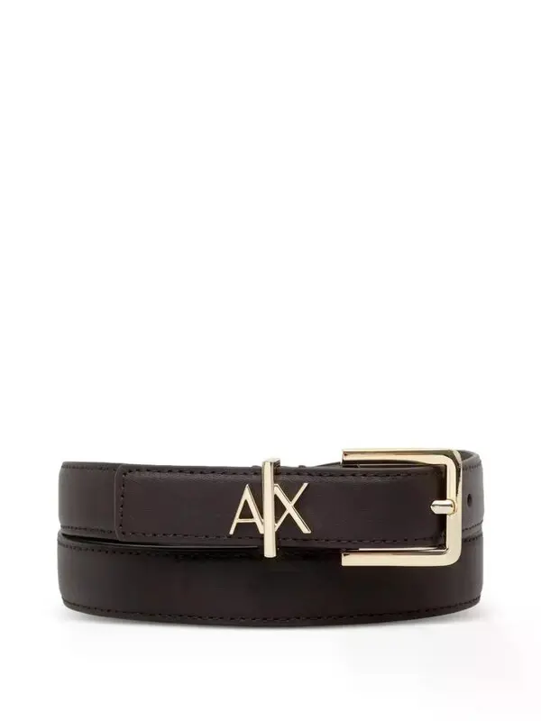 Armani Exchange Logo-plaque Buckle-fastening Belt - Brown