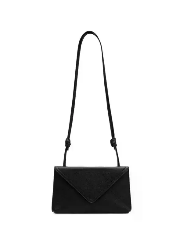 AMI Paris Etienne Taurillon Leather Envelope Phone Holder - Black