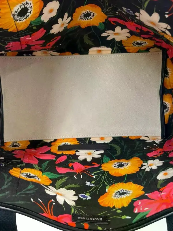 Balenciaga 2000-2026 Canvas Navy Cabas Xs Satchel