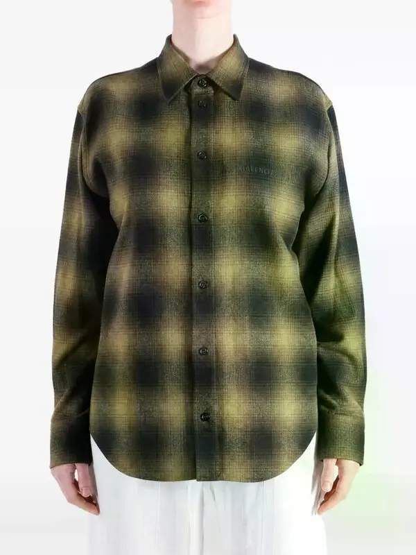 Balenciaga Check-pattern Button-down Shirt