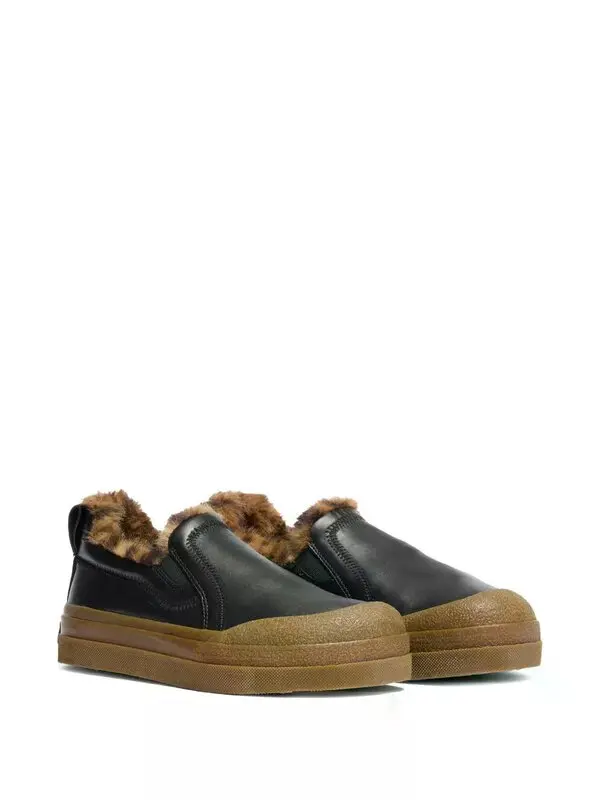 Ash Anemone Fur Trim Slip-on Sneakers