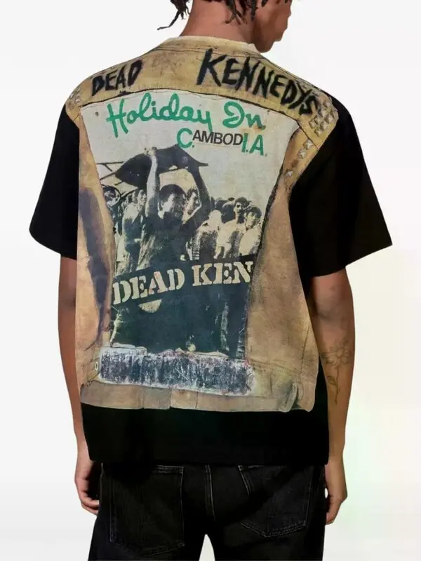 PLEASURES Vest-print Heavyweight T-shirt