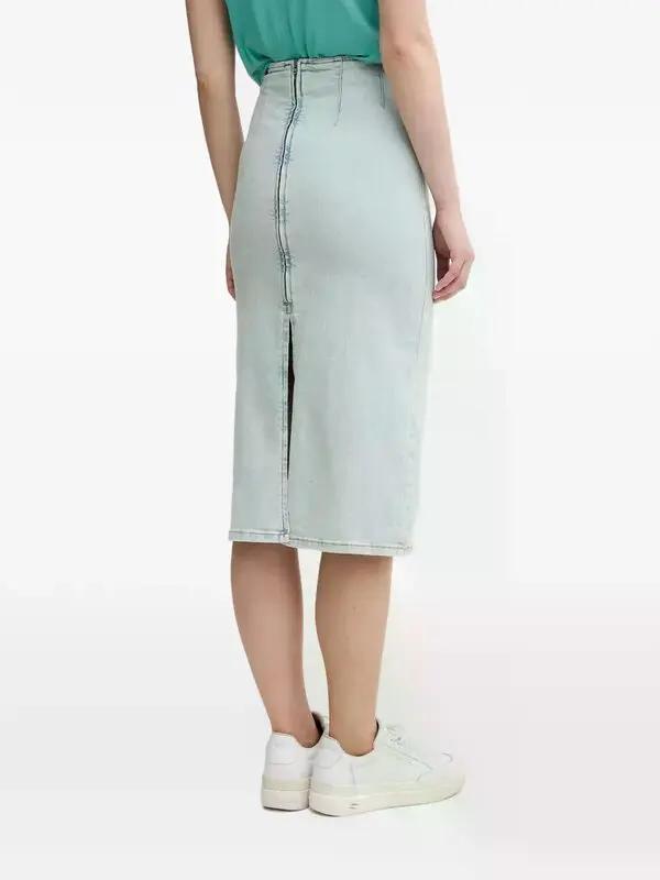 BENETTON High-waisted Denim Midi Skirt