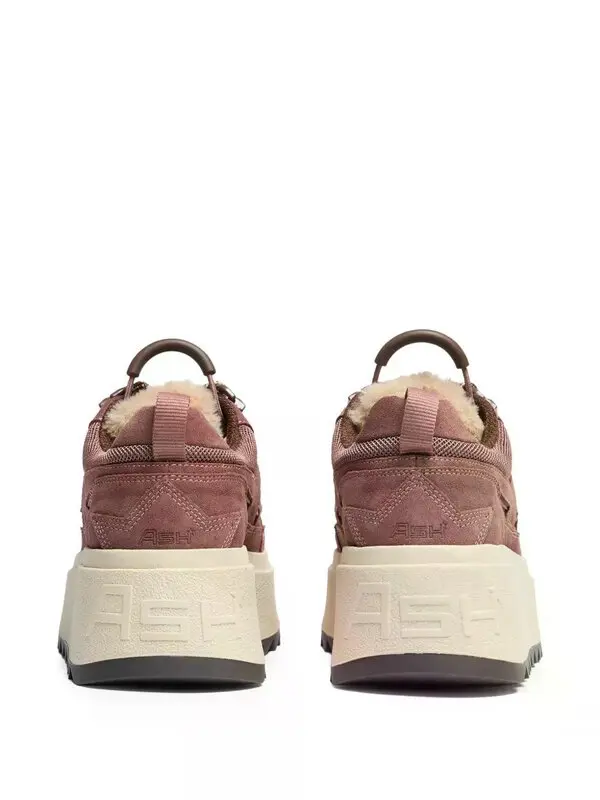 Ash Movie Platform Shearling-trim Low-top Sneakers