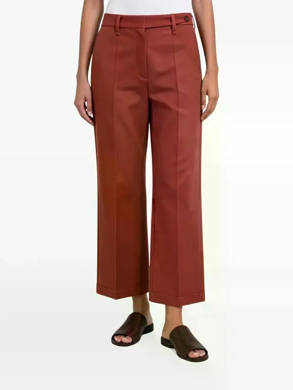Brunello Cucinelli Pressed-crease Cropped Trousers