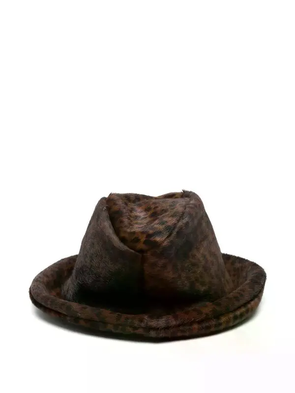 RUNDHOLZ Leopard-print Fedora Hat