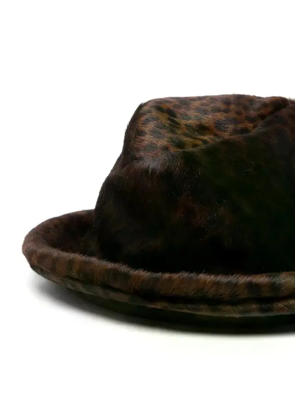RUNDHOLZ Leopard-print Fedora Hat