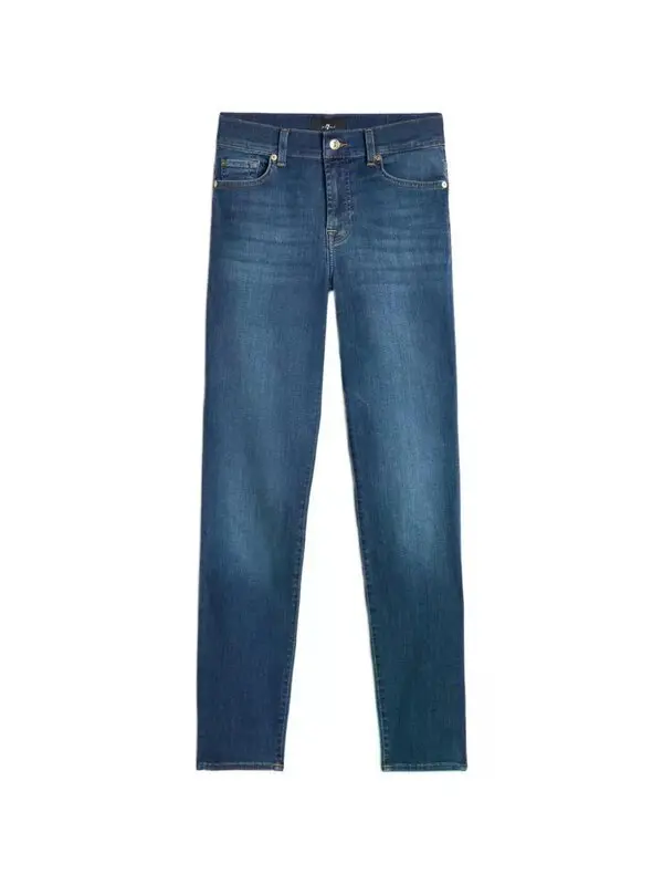 7 For All Mankind Faded-effect Slim-fit Jeans