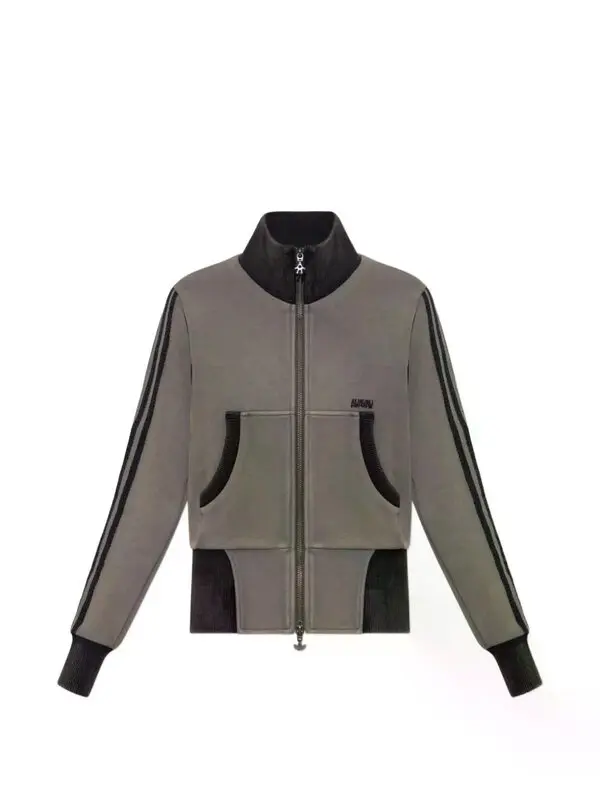 Adidas X Avavav Logo-embroidered Zip-up Sweatshirt - Grey