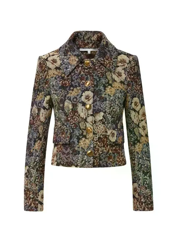 Veronica Beard Wilde Floral-tapestry Fitted Jacket