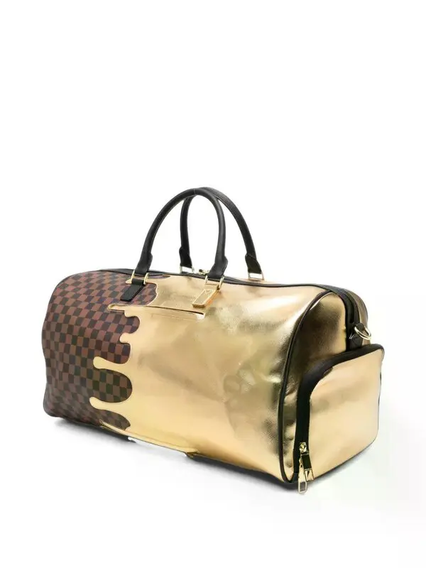SPRAYGROUND Check-pattern Holdall - Gold