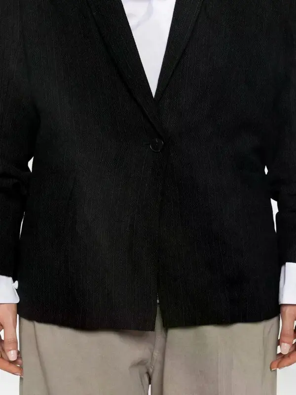 MA+ Single-breasted Textured Jacket