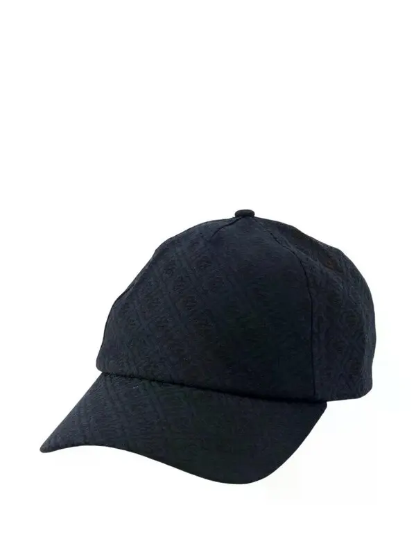 Casablanca Monogram-jacquard Baseball Cap - Blue