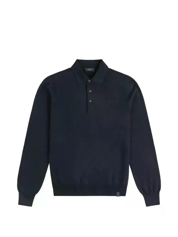 FAY Long-sleeve Polo-collar Sweater