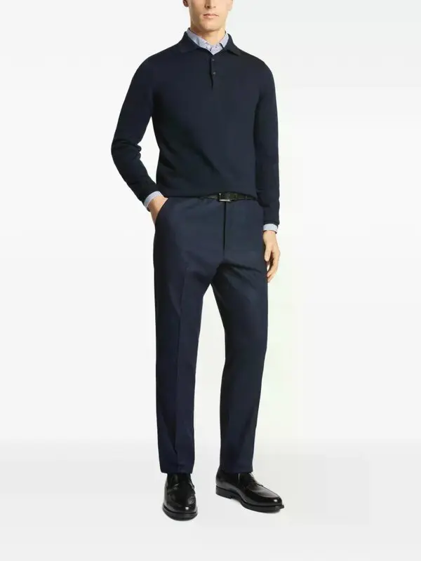 FAY Long-sleeve Polo-collar Sweater