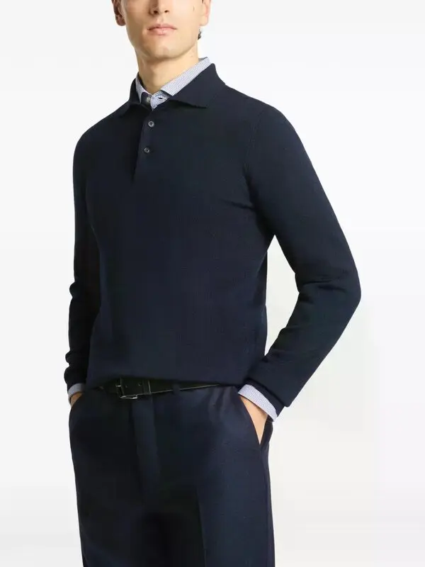 FAY Long-sleeve Polo-collar Sweater