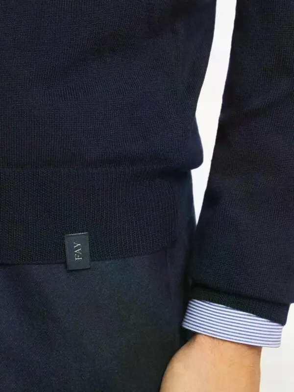 FAY Long-sleeve Polo-collar Sweater