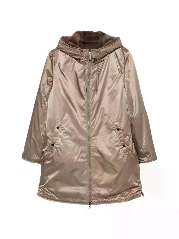 BETTY BARCLAY Reversible Faux-fur Coat - Brown
