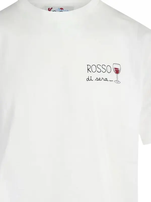 MC2 SAINT BARTH Off- Arnott Cotton T-shirt With Bollicine-print