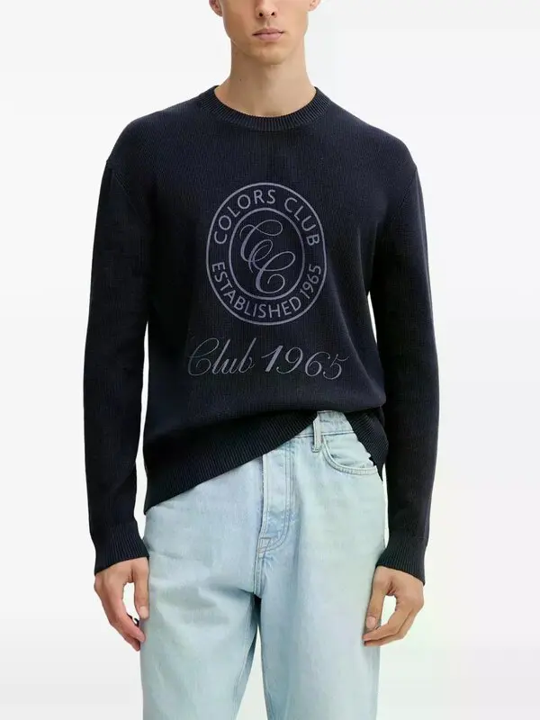 BENETTON Logo-print Crew-neck Sweater