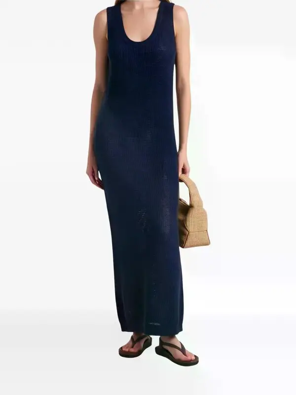 Brunello Cucinelli Open-knit Scoop-neck Maxi Dress