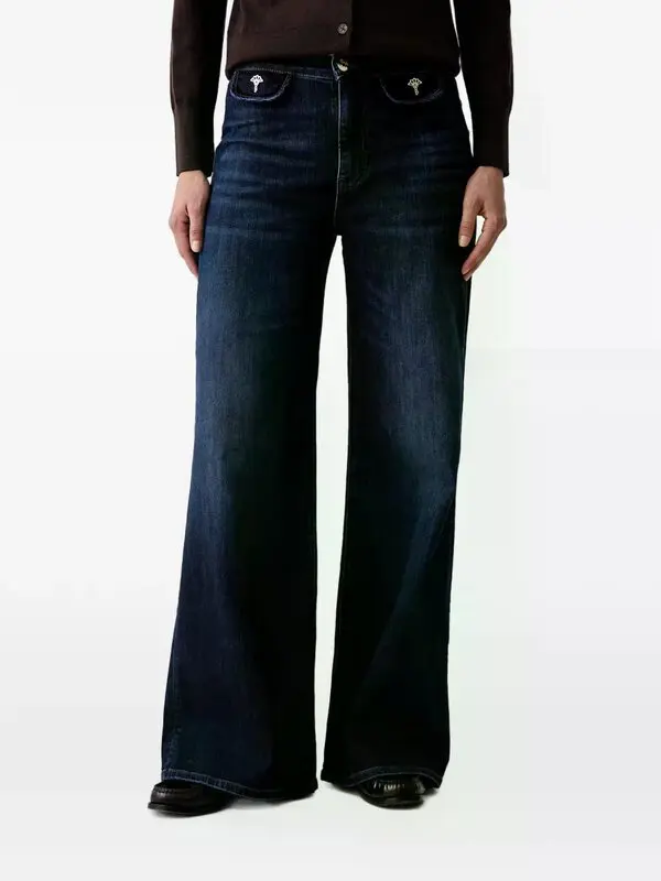 JOOP! Logo-plaque Wide-leg Jeans - Blue