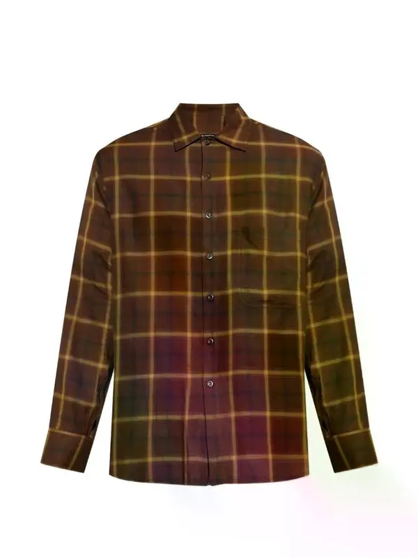SONG FOR THE MUTE Check-pattern Patch-pocket Shirt