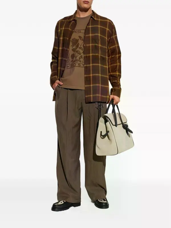 SONG FOR THE MUTE Check-pattern Patch-pocket Shirt