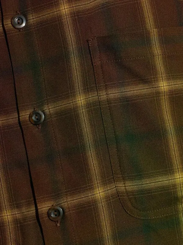 SONG FOR THE MUTE Check-pattern Patch-pocket Shirt