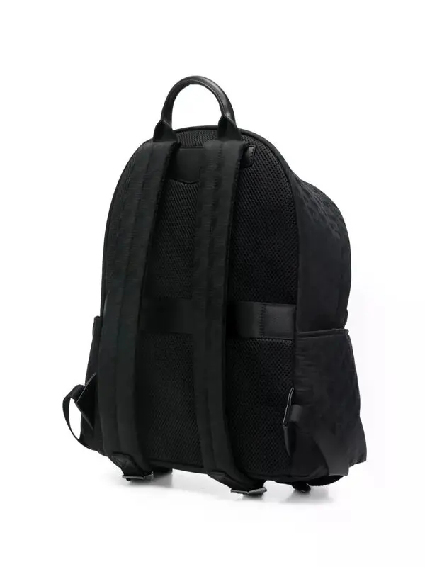 Emporio Armani Logo-jacquard Front-zip Backpack