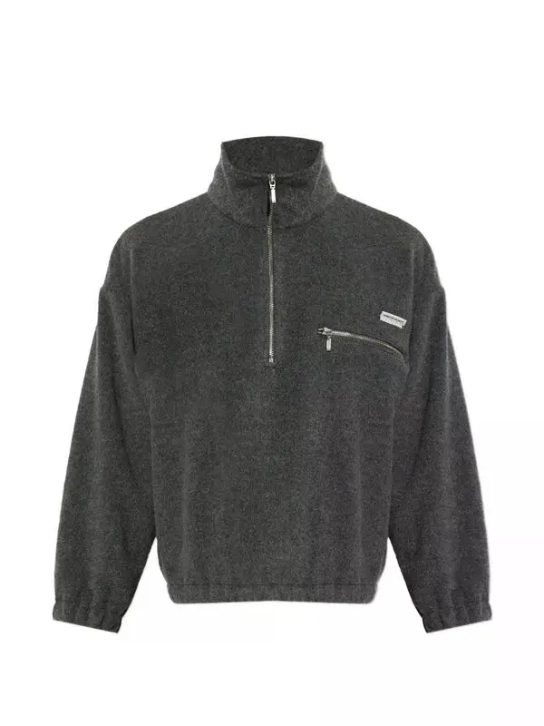 SONG FOR THE MUTE Half-zip Chest-pocket Sweater