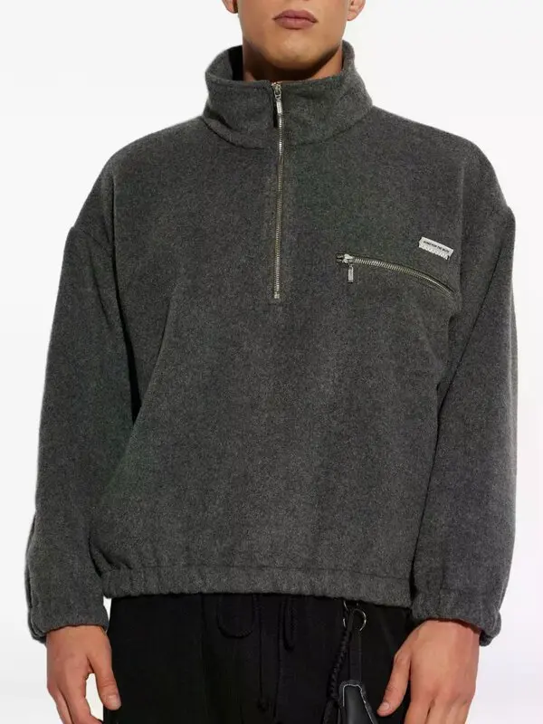 SONG FOR THE MUTE Half-zip Chest-pocket Sweater