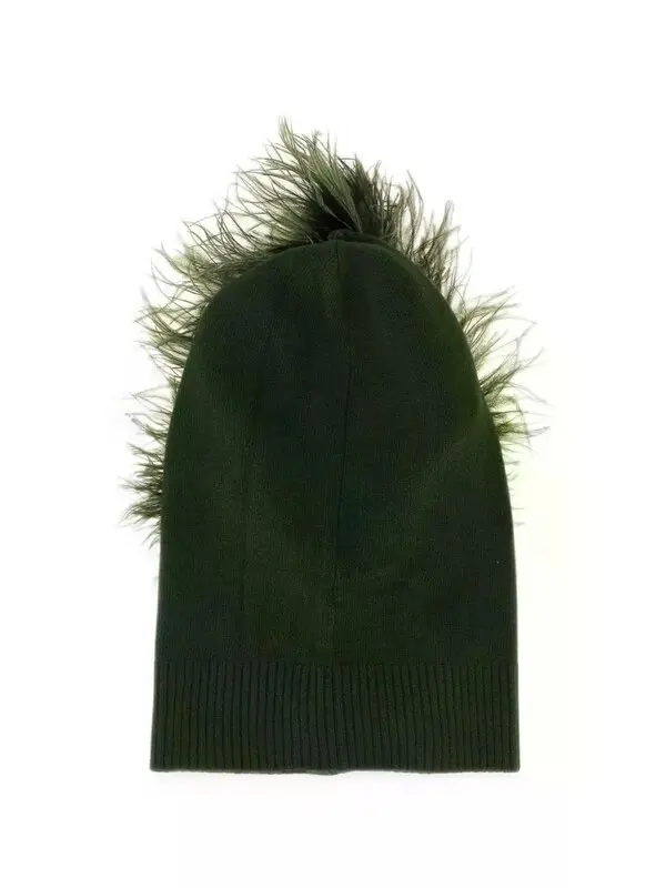 P.a.r.o.s.h Feather-trim Knitted Balaclava