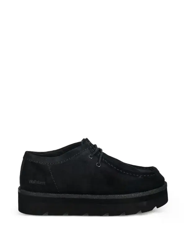 Clarks Meare Walla Suede Lace-up Shoes - Black