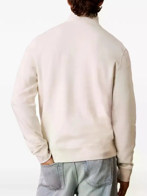 Calvin Klein Logo-embroidered Quarter-zip Sweatshirt