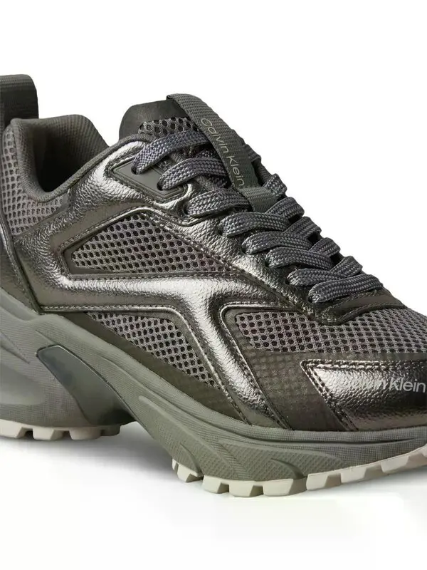 Calvin Klein Metallic-effect Mesh Sneakers