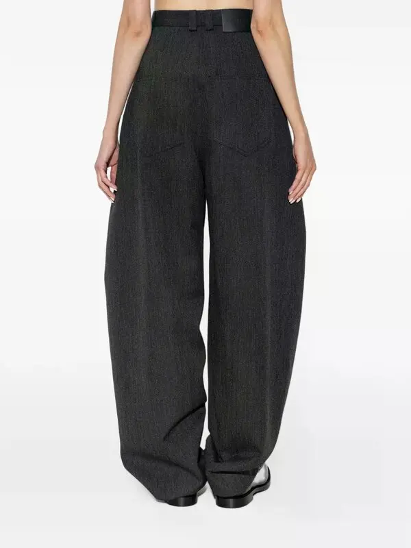 Balenciaga High-waist Barrel Pants In Dark