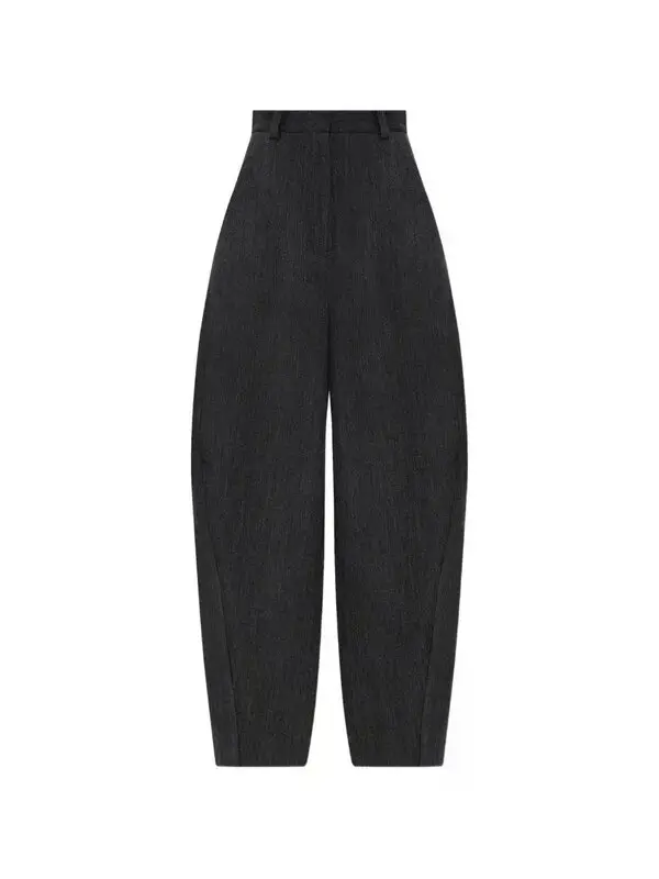 Balenciaga High-waist Barrel Pants In Dark - Grey