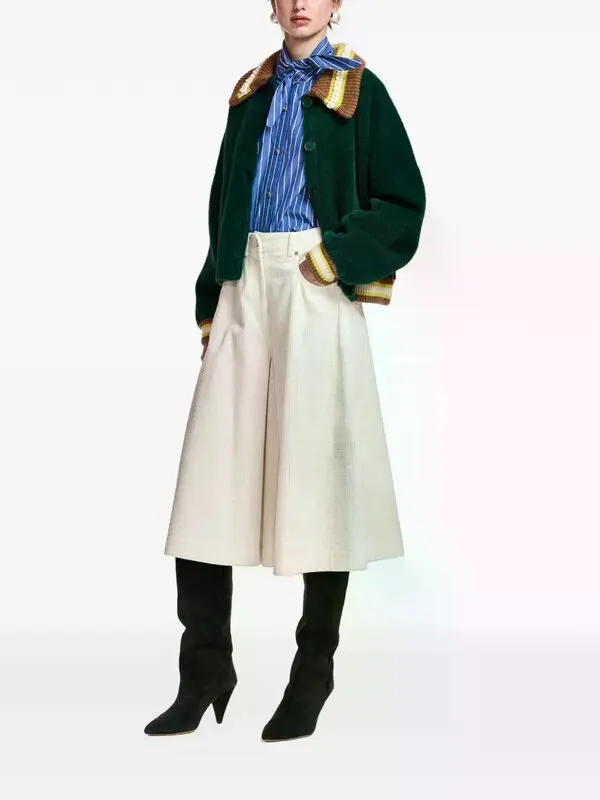 Essentiel Antwerp Bead-embellished Striped-trim Cardigan