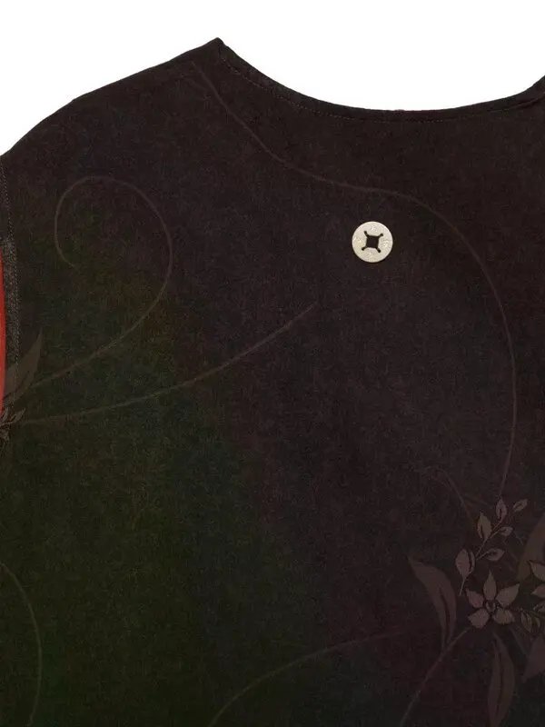 SAMUEL GUÌ YANG Floral-print Layered Blouse