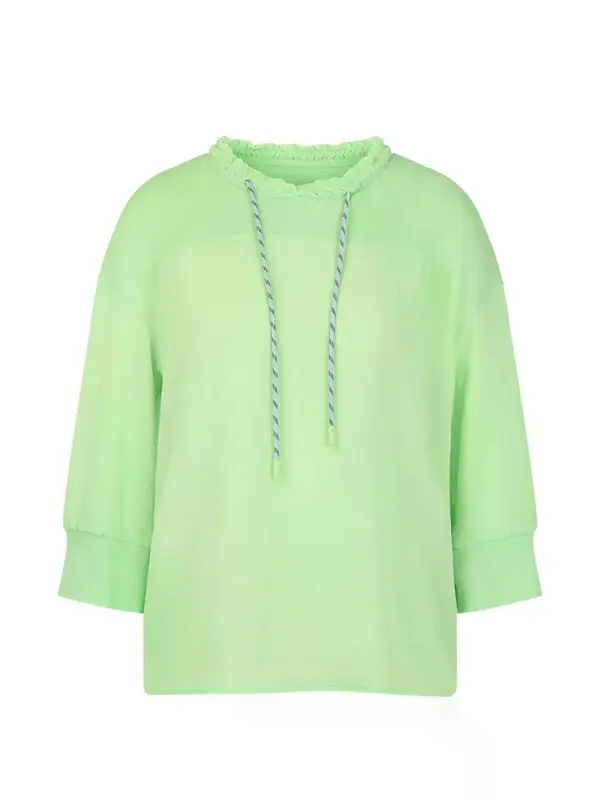 MARCCAIN Drawstring Ruffled-collar Blouse